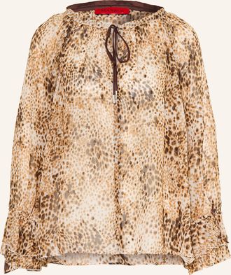 Max & Co. Max & Co. Blusenshirt Eburnea Mit Glitzergarn Und R&uuml;schen beige