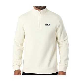 Emporio Armani Emporio Armani Ea7, Homme, Sweatshirts et sweats &agrave; capuche, Beige, Taille: XL SweaT-shirt demi-zip