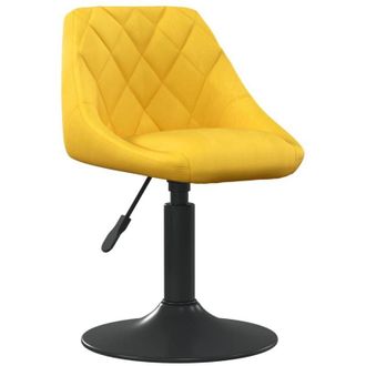 vidaXL Tabouret de bar Jaune moutarde Velours vidaXL