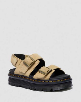 Dr. Martens Su&egrave;de Zebzag Wildleder Sandalen in Br&auml;unen, Gr&ouml;&szlig;e: 36