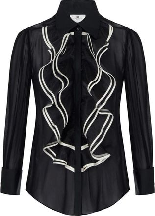 Elisabetta Franchi Damen, Blusen & Hemden, Schwarzk, LGr&ouml;&szlig;e