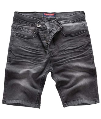 Rock Creek Herren Shorts Jeansshorts Denim Short Kurze Hose Herrenshorts Jeans Sommer Hose Stretch Bermuda Hose Dunkelgrau RC-2202 Anthrazit W42