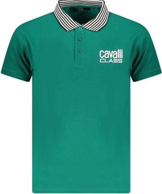 Cavalli Gr&uuml;nes Baumwoll Herren Polo Shirt - - Tops - Herren - Gr&uuml;n - M