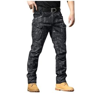 Generic Pantalon de Travail Homme Cargo Multipoches Zipp&eacute; Pantalon Tactique pour Casual Activit&eacute;s en Plein Air Jogging Cargo Homme