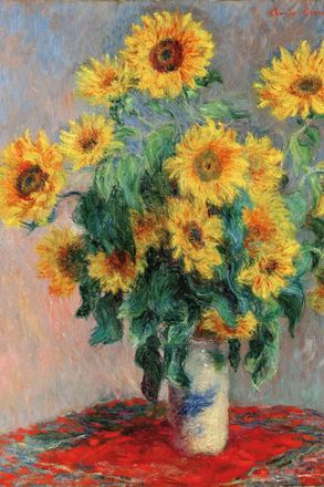 1art1 Claude Monet XXL Poster Sonnenblumenstrauß. 1880 Plakat | Bild 120x80 cm