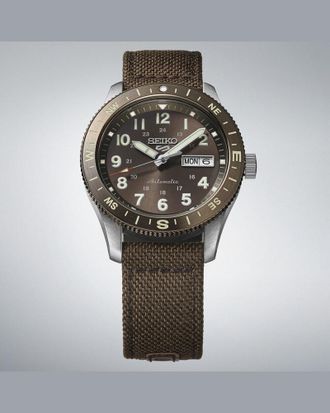 Seiko 5 Sports Field series 41mm, Nylonband, Automatik, Braun Herrenuhr HDB009K1