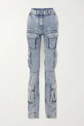 Givenchy Jean Treillis Droit Taille Haute - Bleu