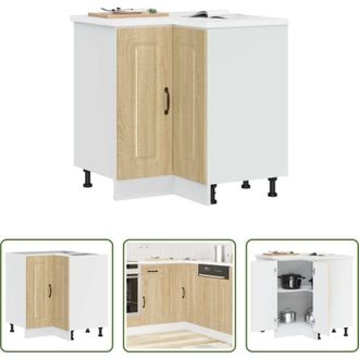 vidaXL vidaXL Stauraum - K&uuml;chen-Eckunterschrank Kalmar Sonoma-Eiche Holzwerkstoff