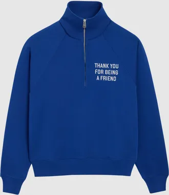 Ami Sweatshirt Thank You For Being A Friend Bleu Roi