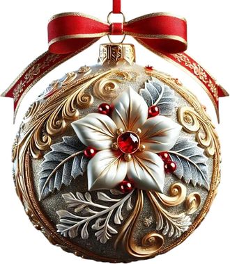 Generic M&auml;rchenhafte Weihnachtsdekoration, Feerische Weihnachtsbaum-Ornamente | Weihnachtsbaumdekoration aus flachem Acryl, Feerische Weihnachtsdekorationen, 