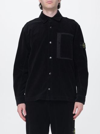 Stone Island Surchemise en velours avec logo Compass