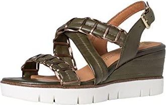 Marco Tozzi Femme 2-2-88705-28 Sandale cale, Kaki Comb, 41 EU