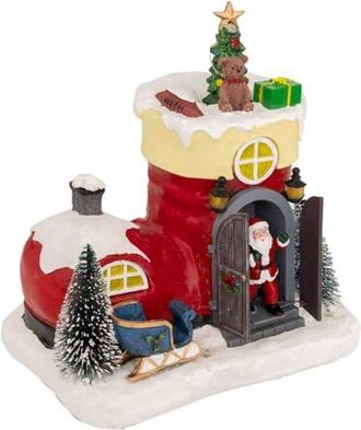 F&eacute;&eacute;ric Lights & Christmas Feeric Lights et Christmas - Village Lumineux Botte p&egrave;re no&euml;l 11 LED Musical