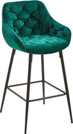 Livetastic Barhocker, Grün, Schwarz, Holz, Metall, Textil, Pappel, Sperrholz, Füllung: Schaumstoff, Rundrohr, 55x105x57 cm, Bsci, Esszimmer