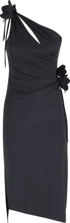 Coperni Femme, Robes, Noir, Taille: 36 FR Asymmetric Midi Flower Gown