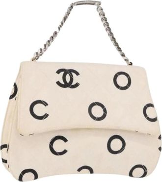 Chanel Pre-owned Vintage Canvas Hand Bag - Femme - Pre-owned - Blanc - Taille: ONE Size