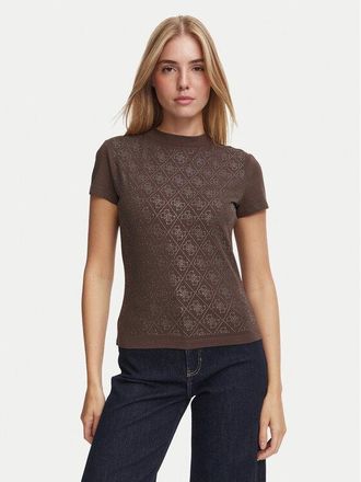 Guess T-Shirt W4BI26 J1314 Dunkelbraun Regular Fit