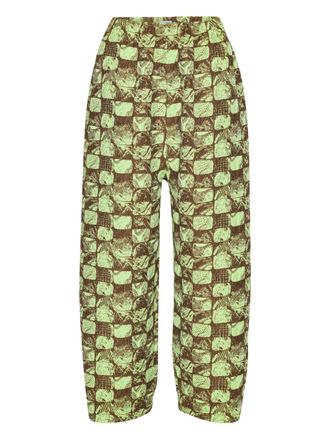 Henrik Vibskov pantalon Eclipse &agrave; carreaux - Marron