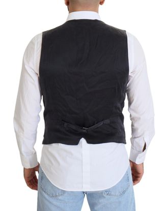Dolce & Gabbana Double-Breasted Cotton Vest - Black