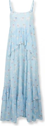 Fiorucci Femme, Robes, Bleu, Taille: 40 FR Maxi Abito