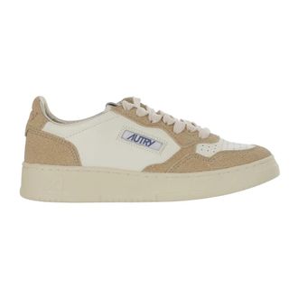 Autry Wildleder Low Sneakers Unisex Wei&szlig; Braun - - Shoes - Damen - Braun - 41 EU