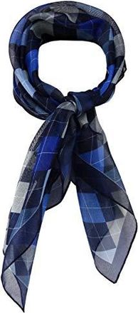 TigerTie Foulard - À Carreaux - Femme - Bleu - Taille unique