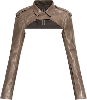 Rick Owens Femme, Vestes, Brun, Taille: 40 FR Blouson Court
