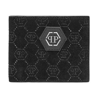 Philipp Plein Homme, Accessoires, Noir, Taille: ONE Size French Wallet Monogram