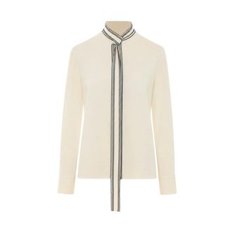Fabiana Filippi Femme, Blouses et Chemises, Blanc, Taille: 32 FR Chemise en soie m&eacute;lang&eacute;e