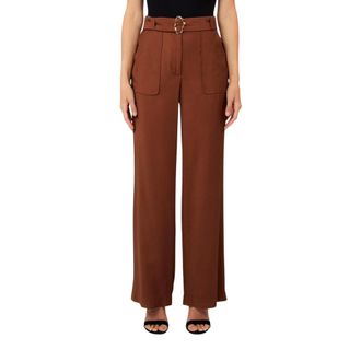 Liu Jo Femme, Pantalons, Brun, Taille: 36 FR Wide Pantalons