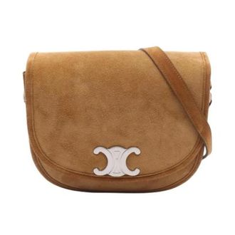 Celine Sac bandouli&egrave;re en daim Pre-owned - Femme - Pre-owned - Brun - Taille: ONE Size