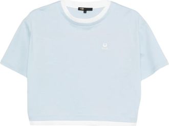 Maje logo-embroidered T-shirt - Blau