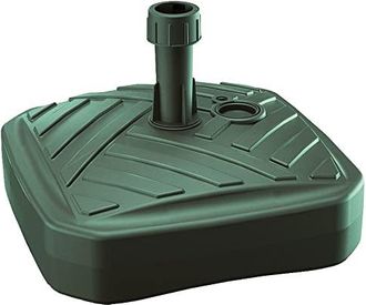 Prosperplast Quadratische Polyethylen -Regenschirm -Basis mit gestreiftem Design 39 x 39 x 13 cm in Gr&uuml;n