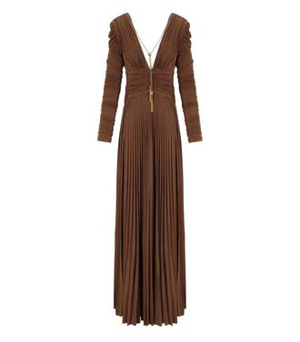 Elisabetta Franchi ROBE RED CARPET BROWN SUGAR ELISABETTA FRANCHI