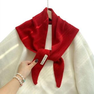 Generic &Eacute;charpe triangulaire en laine, &eacute;charpe triangulaire tricot&eacute;e multifonction pour femme