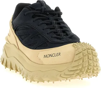 Moncler Mens Blue Leather Athletic Sneakers