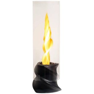 Dmora Bioethanol-Kamin Dscognamill, &Ouml;kologischer Kamin, Rauchfreies Feuer, Heizung mit Ethanol, Made in Italy, 15x15 h47 cm, Schwarz - Dmora