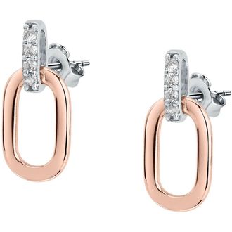 Cleor Boucles doreilles en argent 925/1000 et zircon