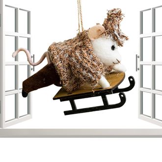 Generic Weihnachten Filztiere Handwerk | Festliches Handwerk Anhänger süßes für Founts Farm Home Garden Offices Party | Tierverzierungen für Weihnachtsbaum - 