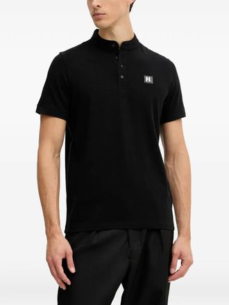 Karl Lagerfeld Poloshirt mit Monogramm-Logo - Schwarz