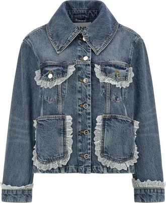 Ganni Veste En Jean - Bleu