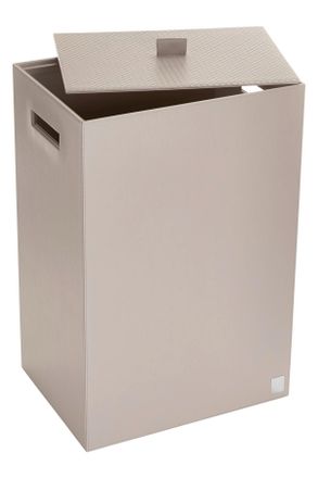 Joop W&auml;schekorb, Grau, Beige, Kunststoff, rechteckig, 40x60x30 cm, Deckel, Ordnen & Aufbewahren, W&auml;schek&ouml;rbe & Tonnen