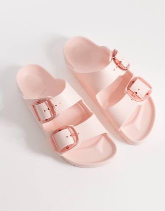 Birkenstock Arizona - Sandales en EVA avec grande boucle - Rose clair