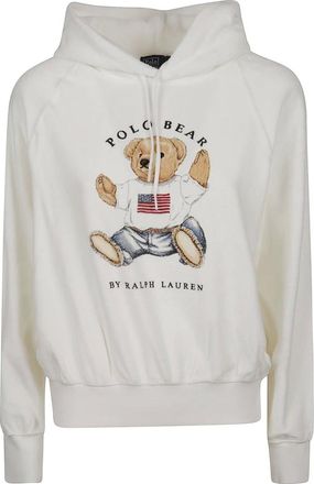 Polo Ralph Lauren Femme, Sweatshirts et sweats &agrave; capuche, Blanc, Taille: 36 FR Sweat-Shirt &Agrave; Capuche