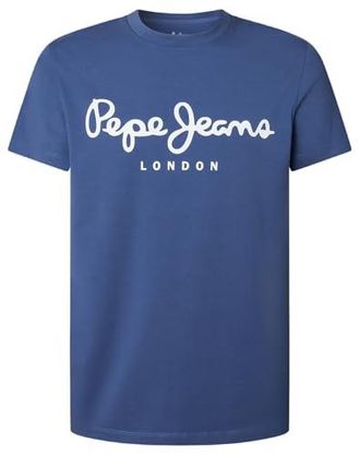 Pepe Jeans London Original Stretch N T-Shirt, Bleu (Thames Blue), M Homme