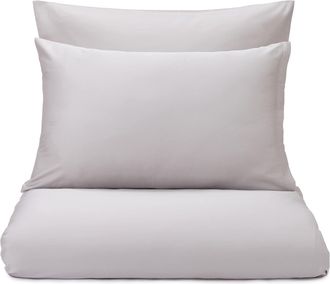 Urbanara Satin-Bettwäsche Oufeiro 135x200 + 80x80 cm I 100% Bio-Baumwolle Made in Portugal Oeko Tex Standard 100 I kühlend & weich I Seidenmatt Premium Set Bed