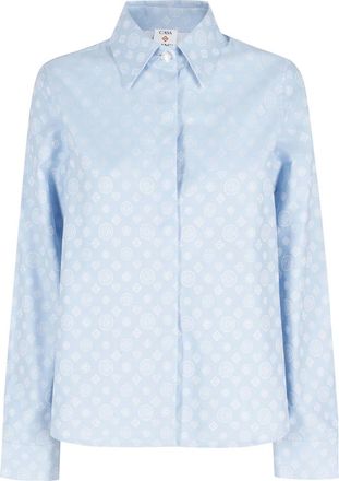 Casablanca Femme, Blouses et Chemises, Bleu, Taille: 36 FR Chemise &agrave; motif monogramme