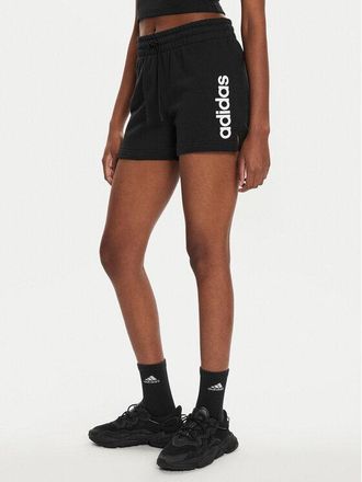 adidas Sportshorts Essentials Linear French Terry Shorts IC4442 Schwarz Slim Fit