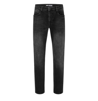 Mac Jeans Herren Arne Straight Jeans, H884 Black Stone Used
