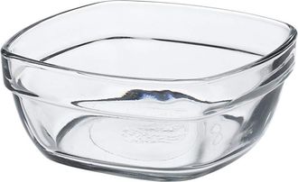 Duralex Schalen, quadratisch, 9x9x4 cm, Lilien, transparent, 1 Stück